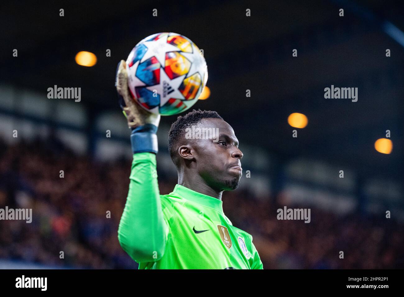 LONDON, ENGLAND - FEBRUARY 22: Edouard Mendy of Chelsea FC during the ...
