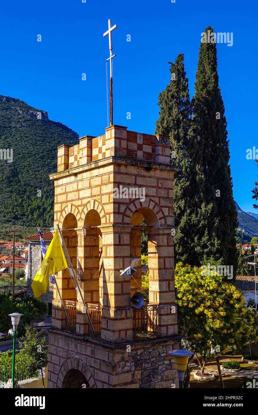 Leonidio, town in the Arcadia region of the Peleponnese area, Greece ...