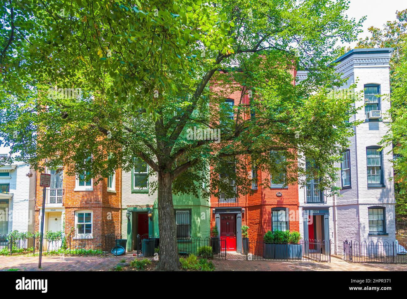 victorian houses in Georgetown, an old part of Washington DC Stock ...