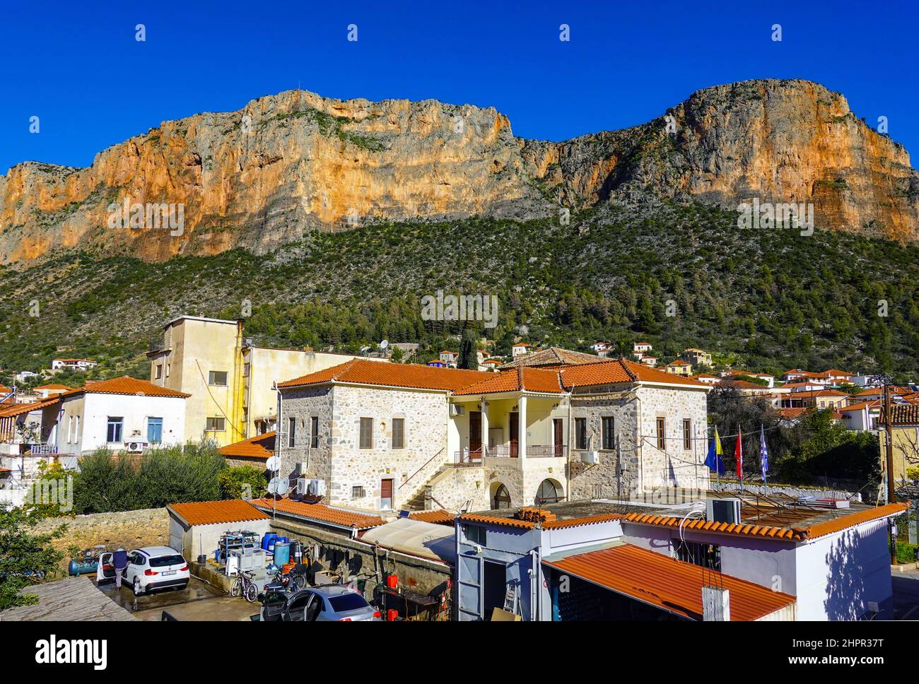 Leonidio, town in the Arcadia region of the Peleponnese area, Greece ...