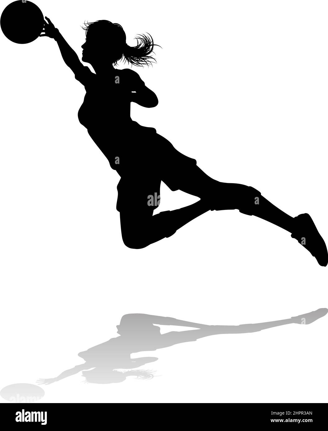 Female Soccer Players Silhouette