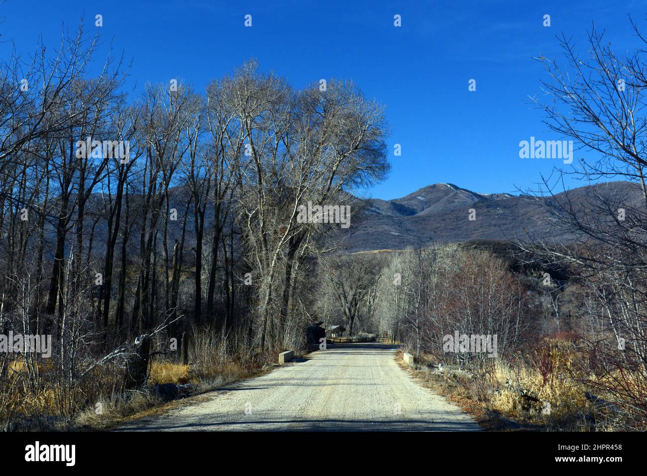 Scenic Rock Cliff nature center by the Provo river in Kamas, Utah, USA ...