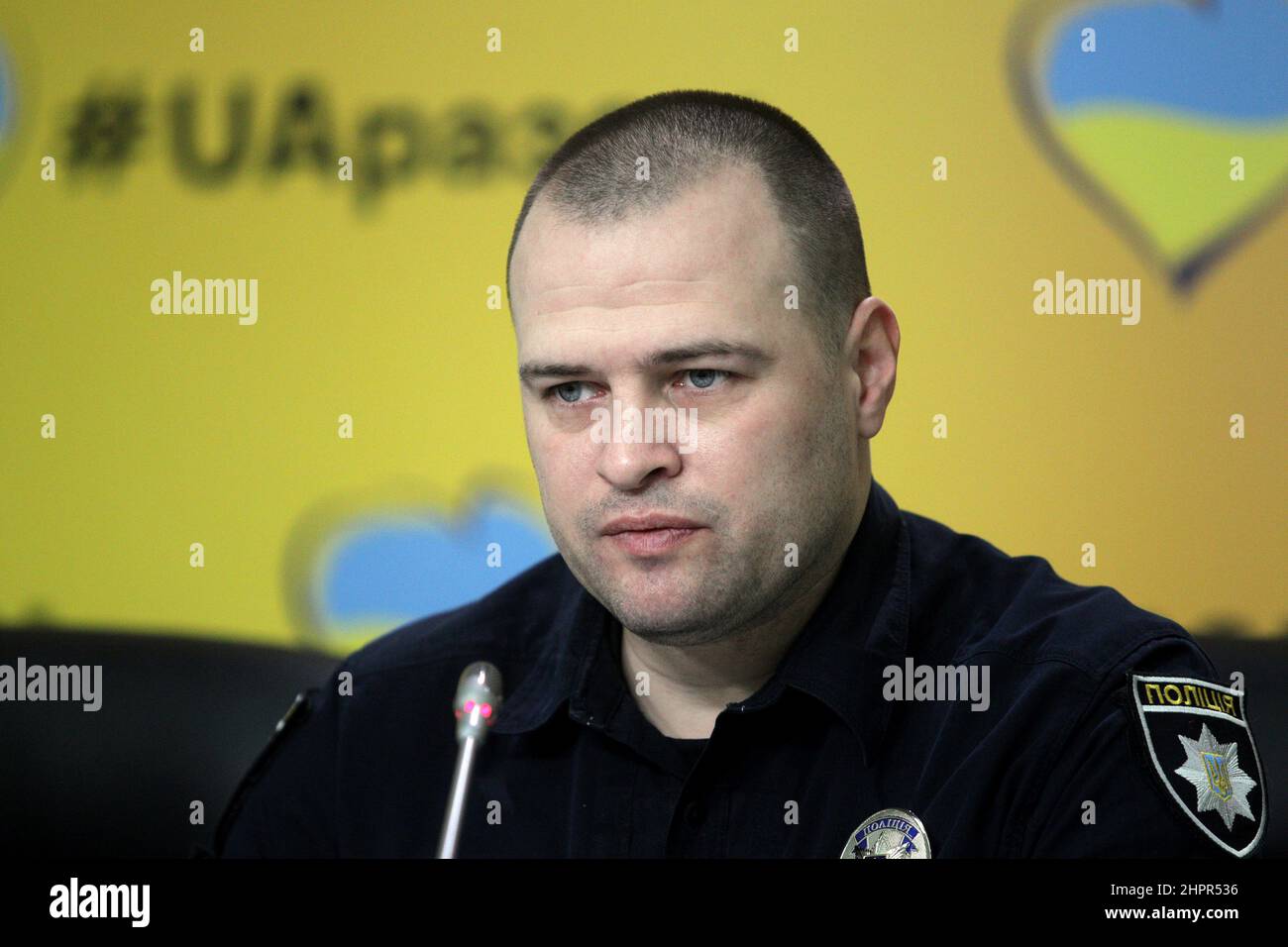 KYIV, UKRAINE - FEBRUARY 22, 2022 - Deputy head of the National Police ...