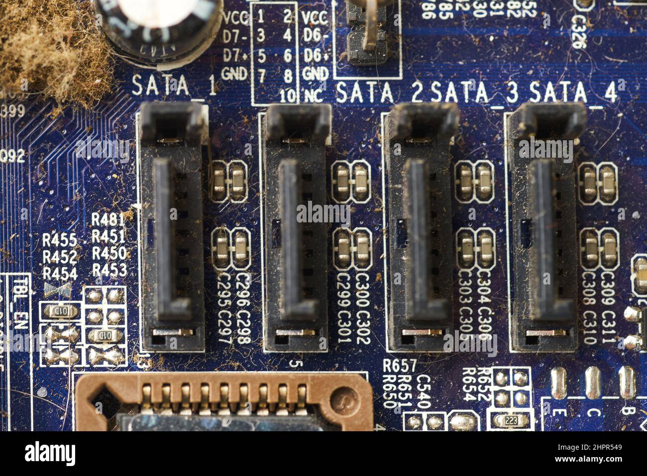 Old computer system unit with spider web and dust inside Stock Photo ...
