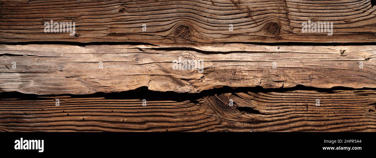 Old brown dark wooden texture - wood timber background. Horizontal ...
