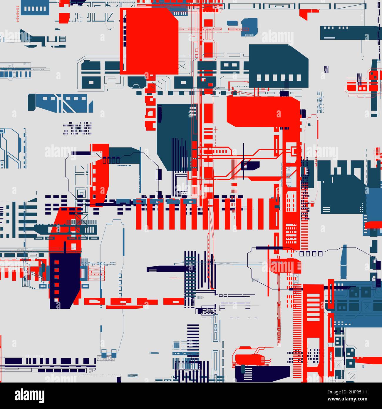 4K tech city color displacement map texture for 3d modelling Stock ...
