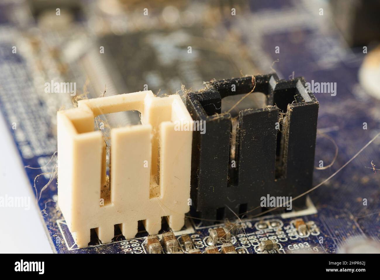 Old computer system unit with spider web and dust inside Stock Photo ...