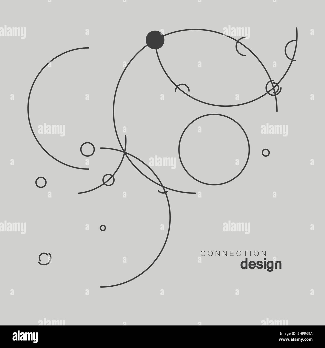 Technology abstract dot and circle connection Stock Vector Image & Art ...