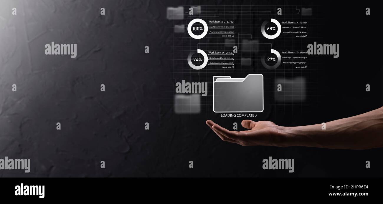 Business developer hand using board framework on virtual modern ...