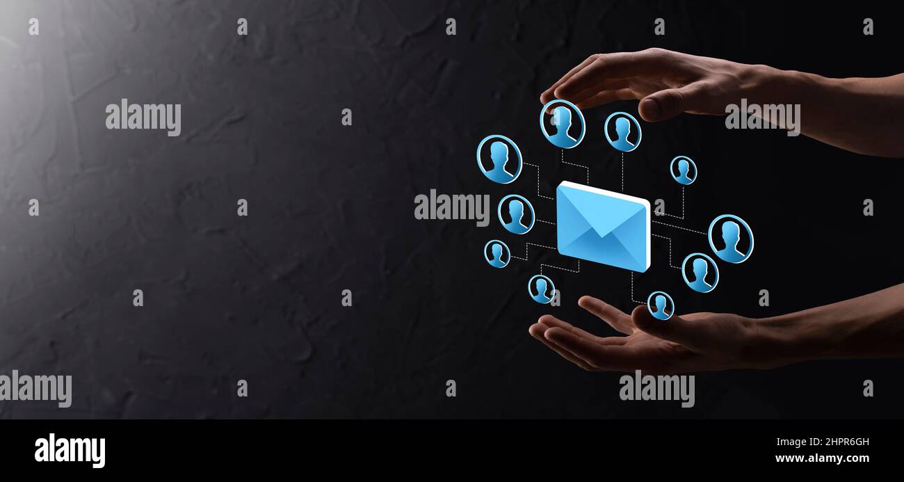 Email and user icon,sign,symbol marketing or newsletter concept ...