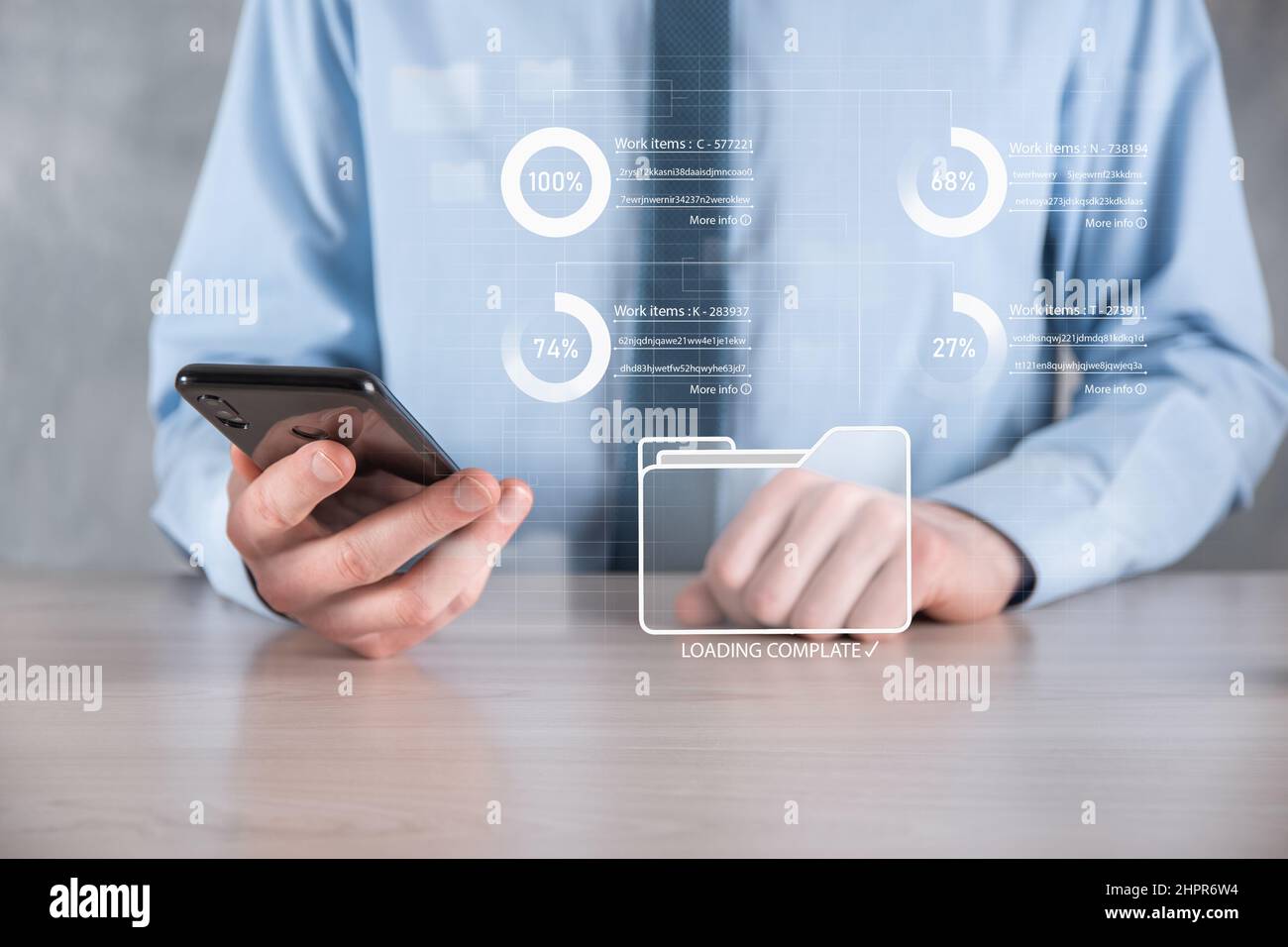 Business developer hand using board framework on virtual modern ...
