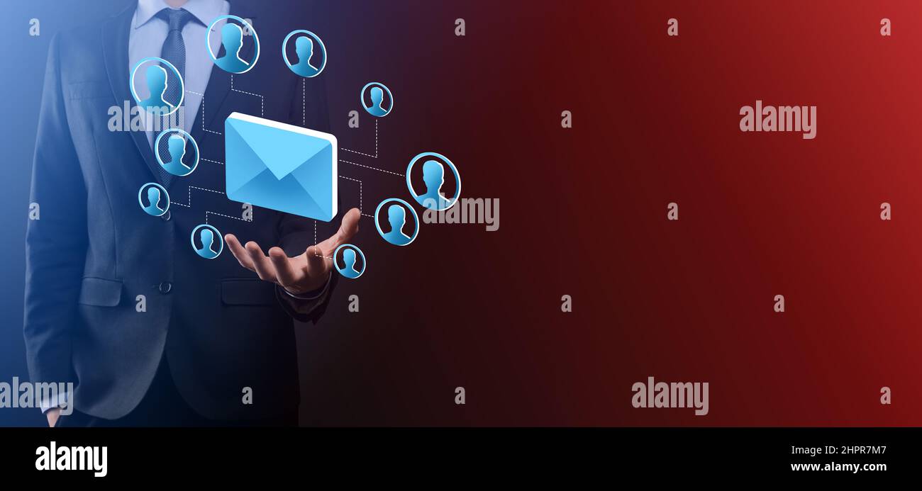 Email and user icon,sign,symbol marketing or newsletter concept ...
