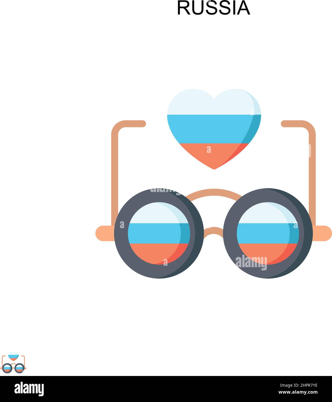 Russia Simple vector icon. Illustration symbol design template for web ...