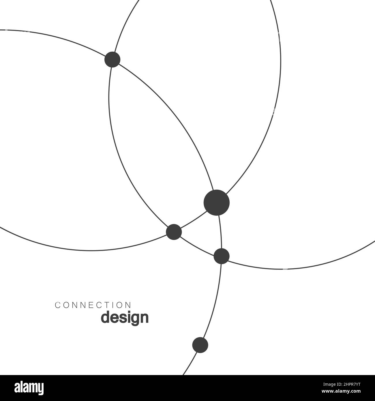 Technology Abstract Dot And Circle Connection Stock Vector Image And Art