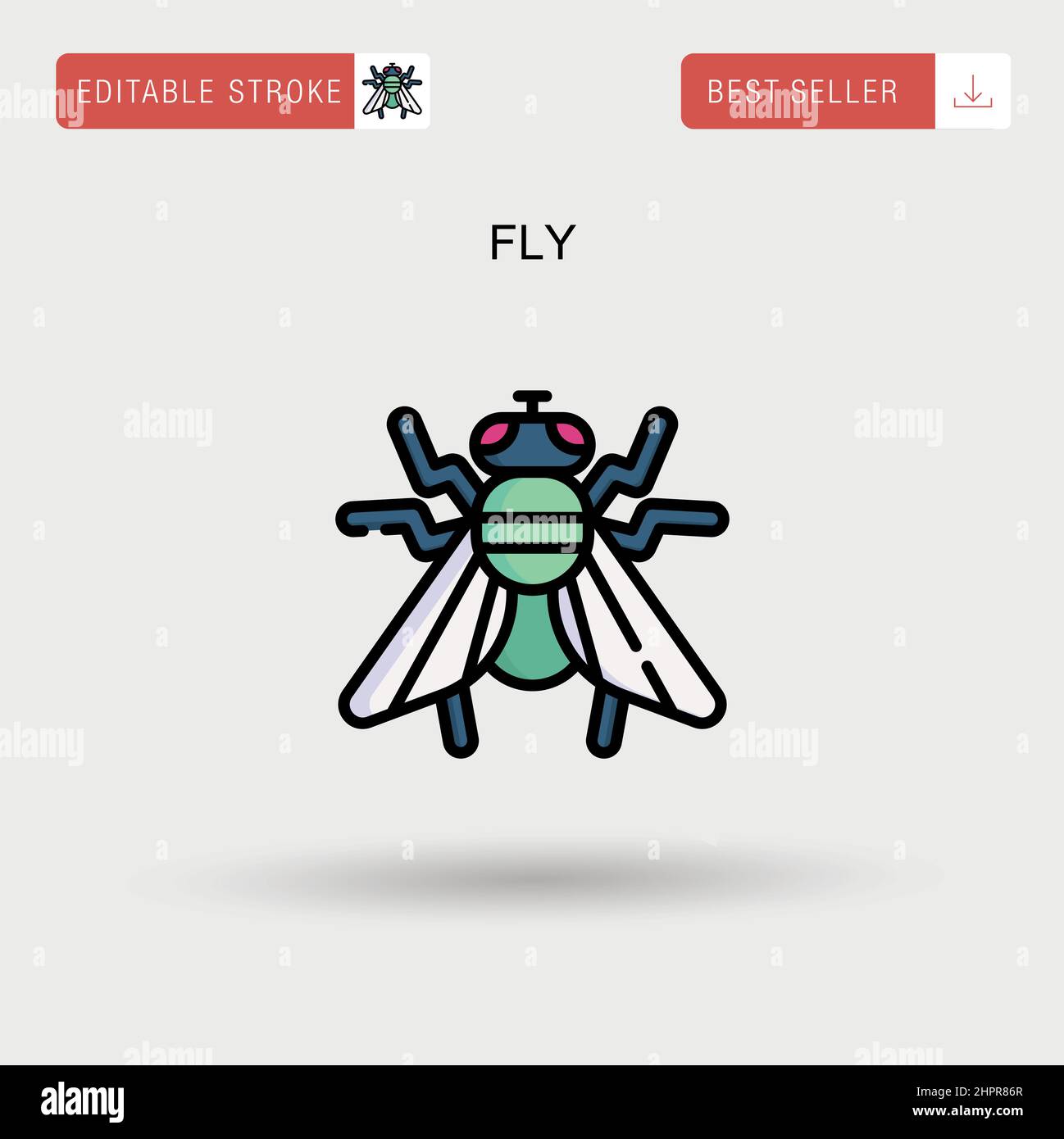 Fly Simple vector icon Stock Vector Image & Art - Alamy
