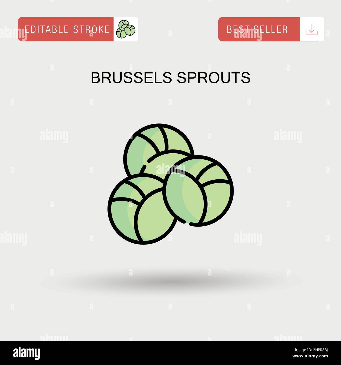 Brussels sprouts Simple vector icon Stock Vector Image & Art - Alamy
