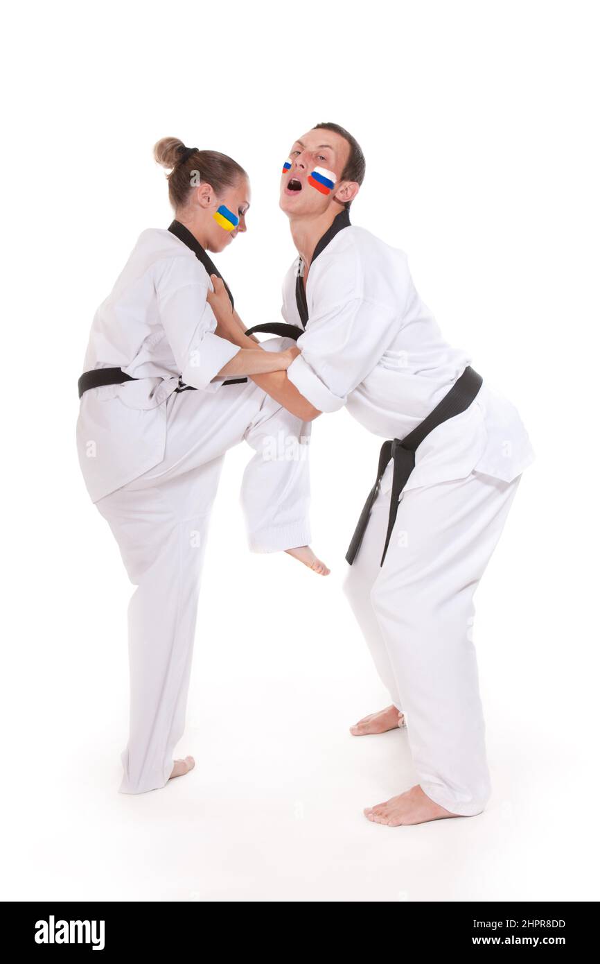 Ukraine representative make kick move on Russia, two fighting ...