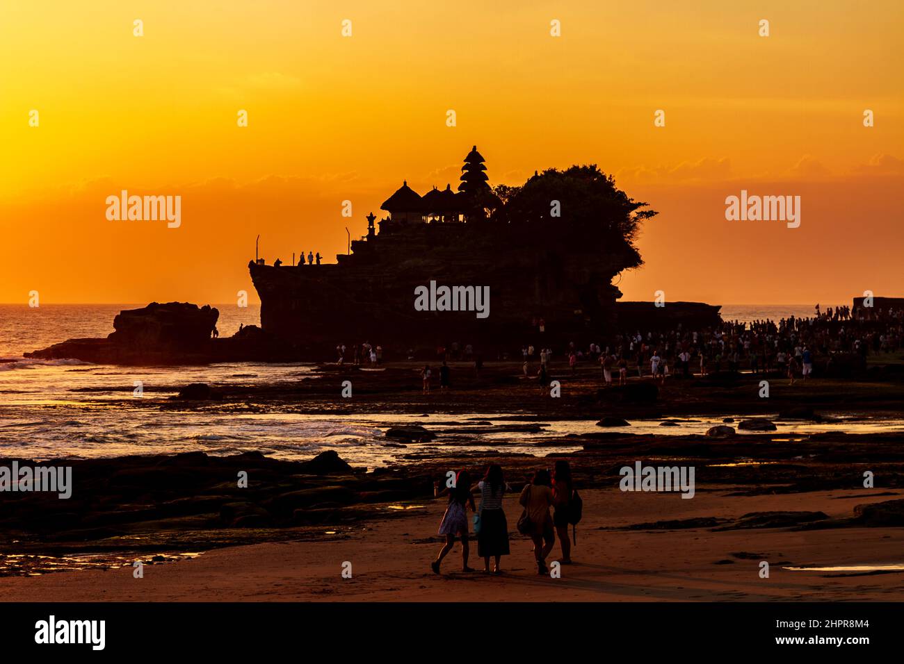 Tanah Lot Temple at sunset - most important landmarks of Bali popular ...