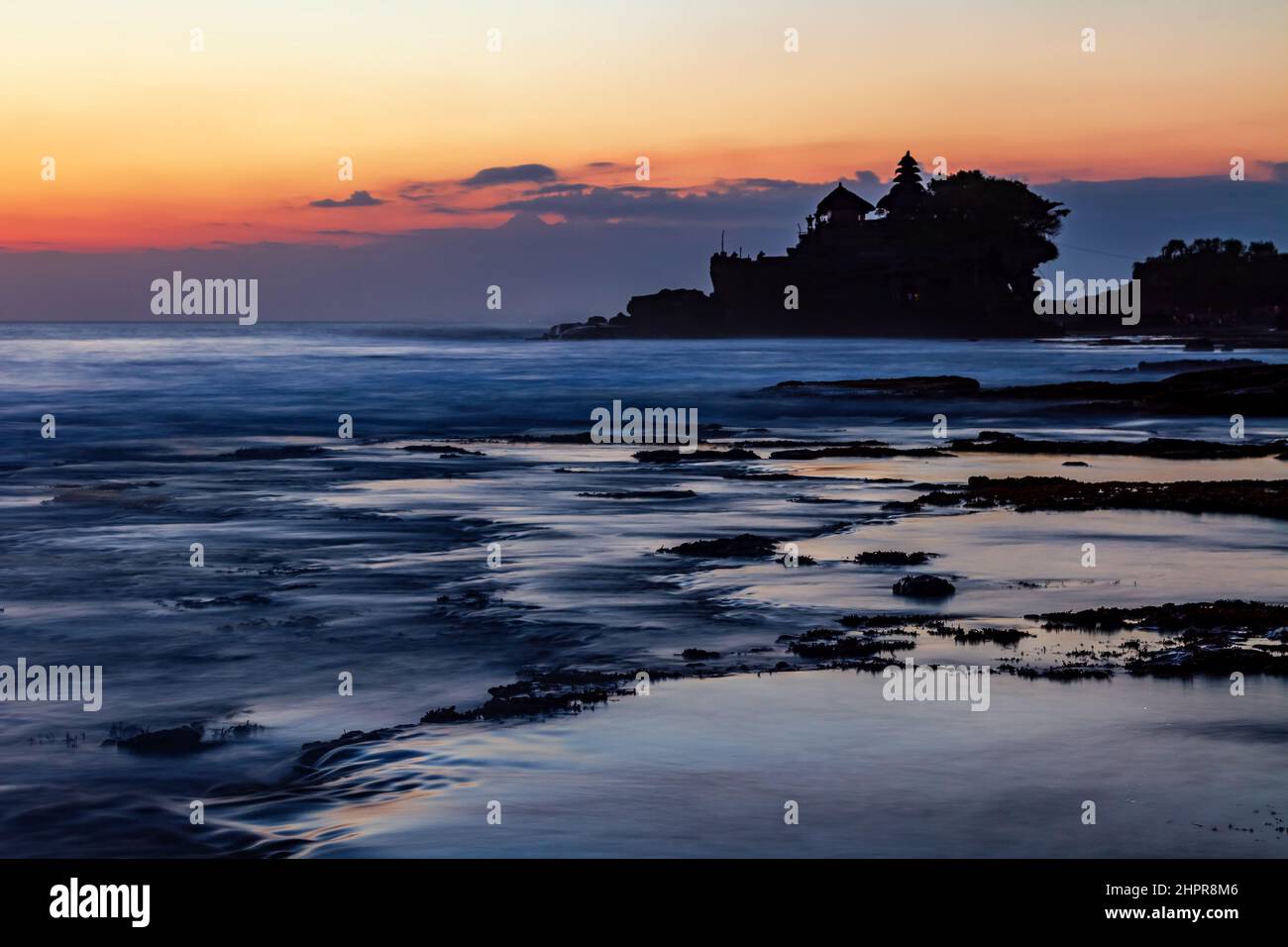 Tanah Lot Temple at sunset - most important landmarks of Bali popular ...