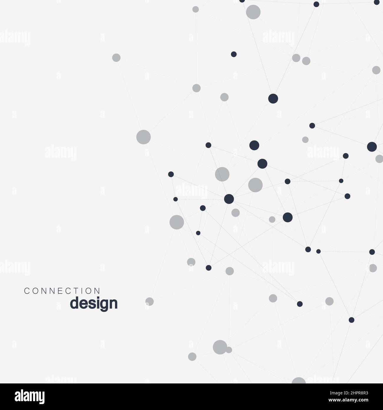 Abstract connect polygonal network background with dots and lines Stock Vector Image & Art - Alamy