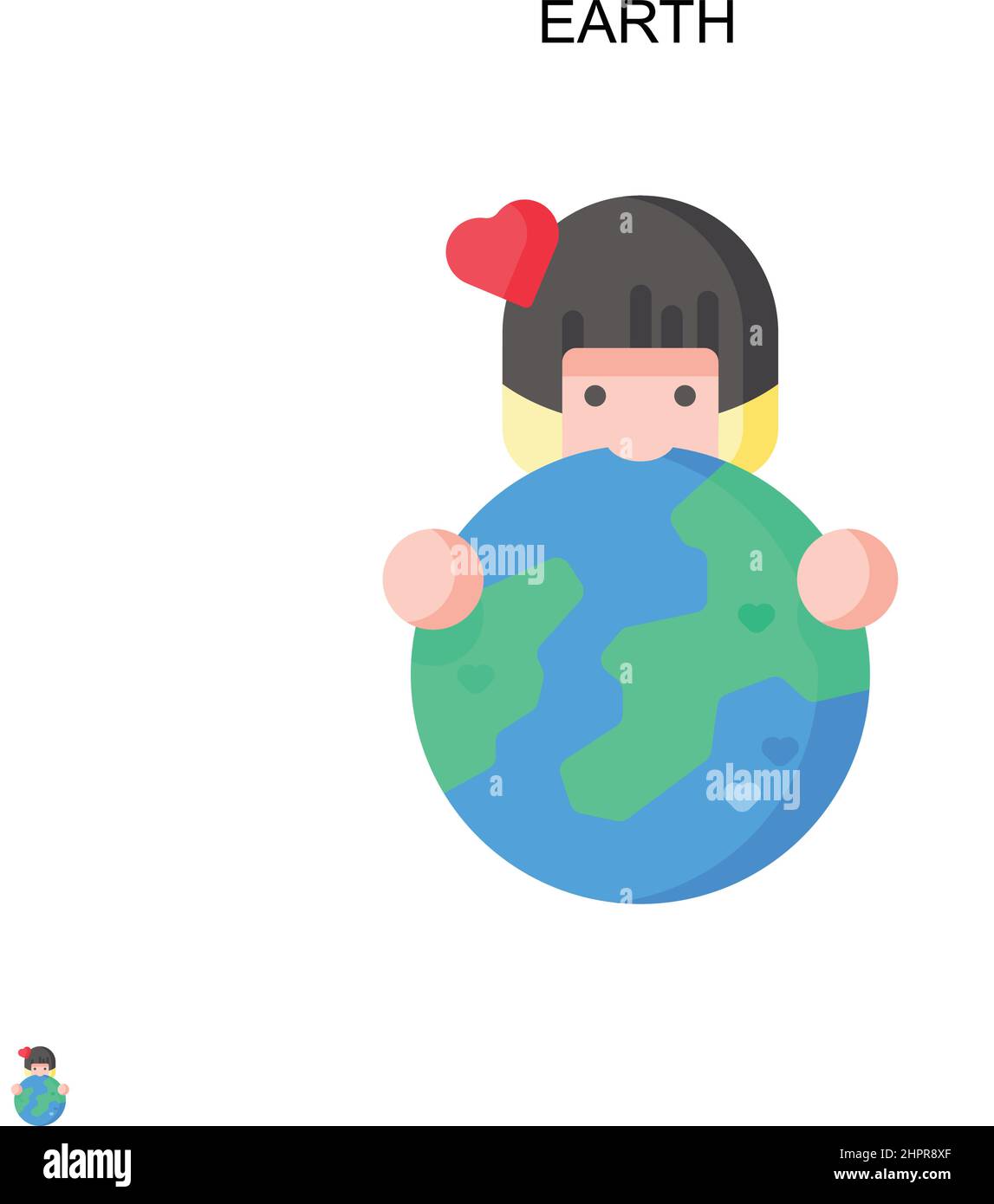 Earth Simple vector icon. Illustration symbol design template for web ...