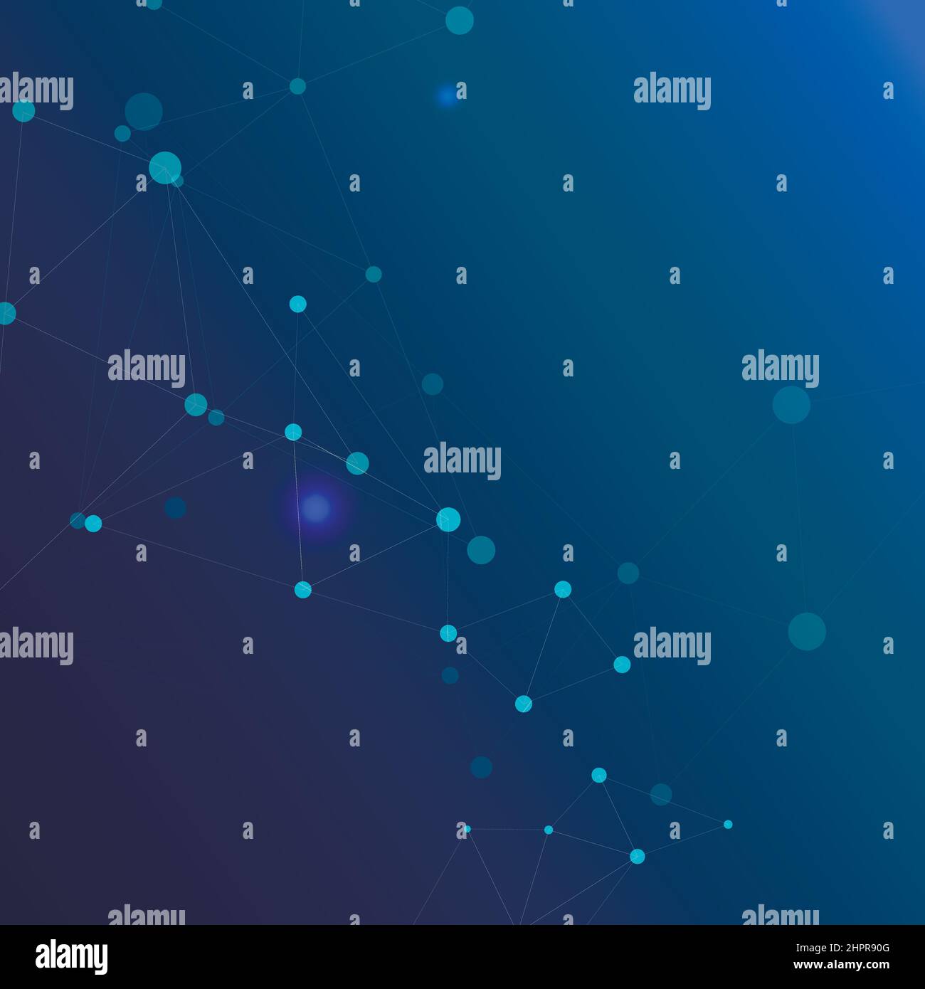 Blue glow effect dots and lines. Connect technology illustration Stock ...