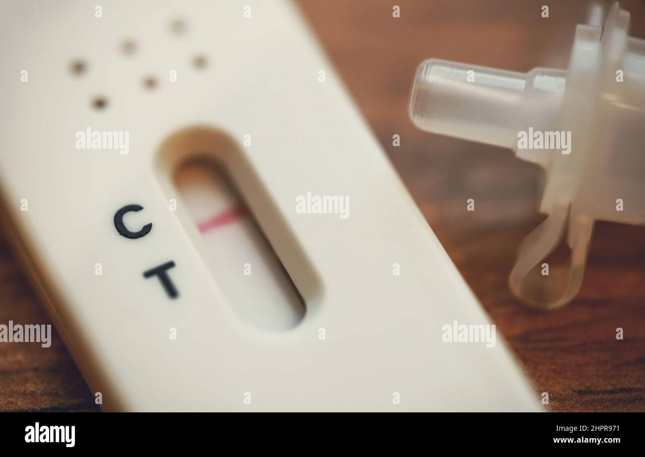 Negative Antigen Rapid Test for Coronavirus Stock Photo - Alamy