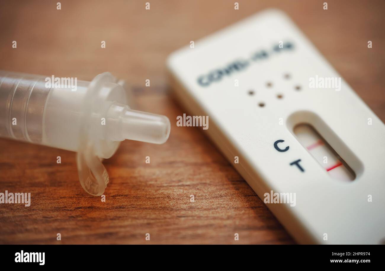 Positive rapid antigen detection test hi-res stock photography and ...