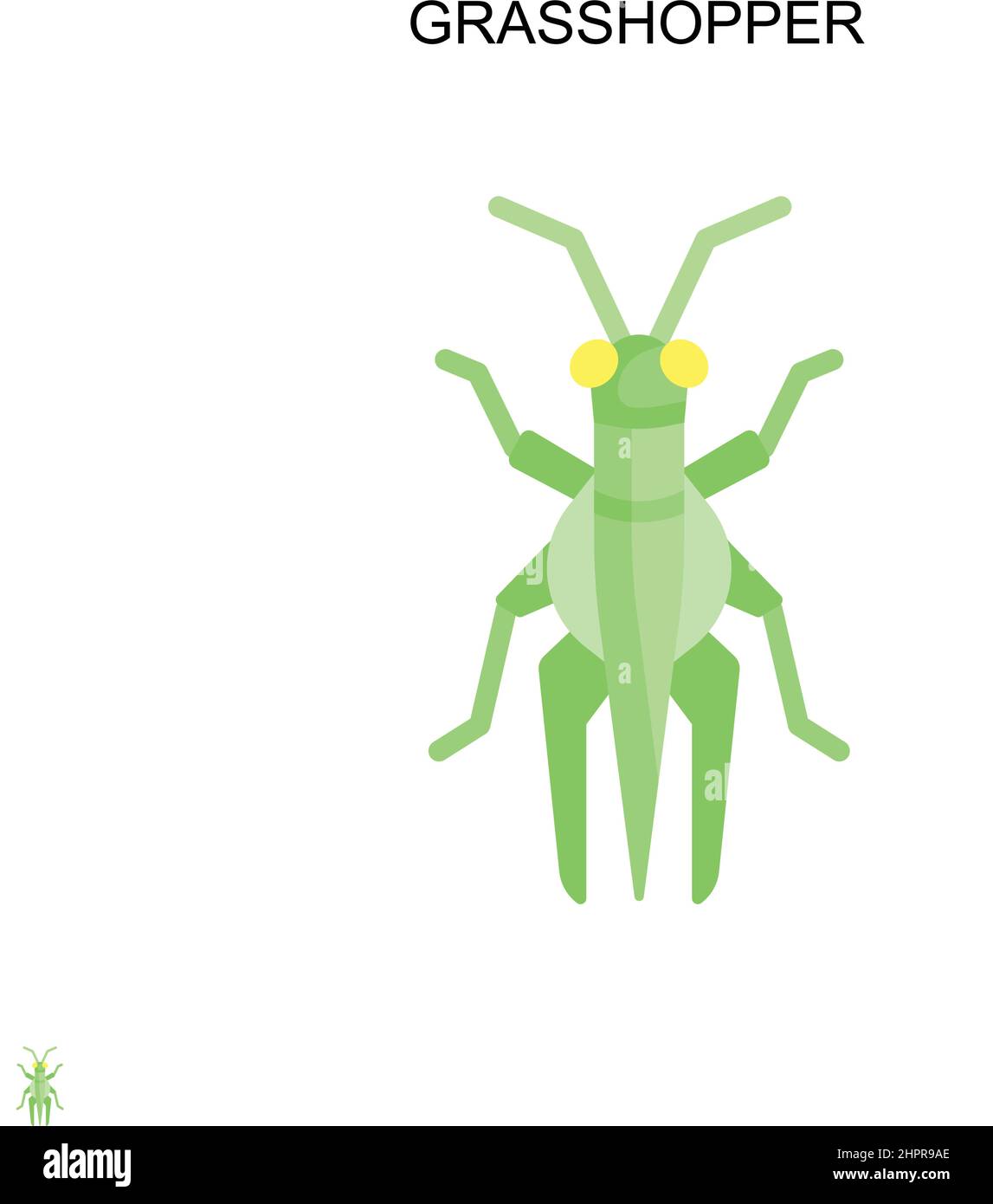 Grasshopper Simple vector icon. Illustration symbol design template for ...
