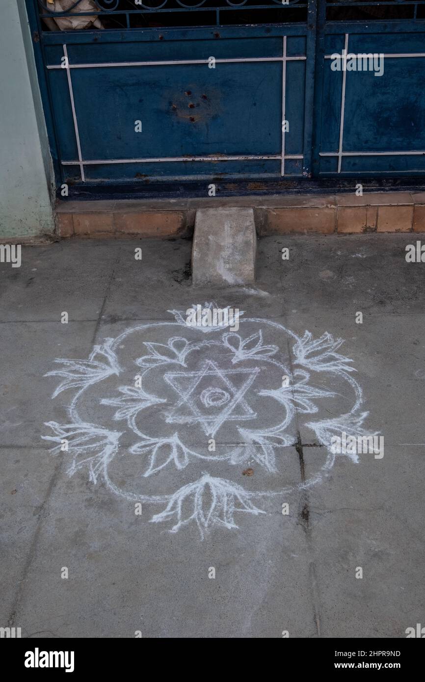 Rangoli is an art originating in the Indian subcontinent, in which ...