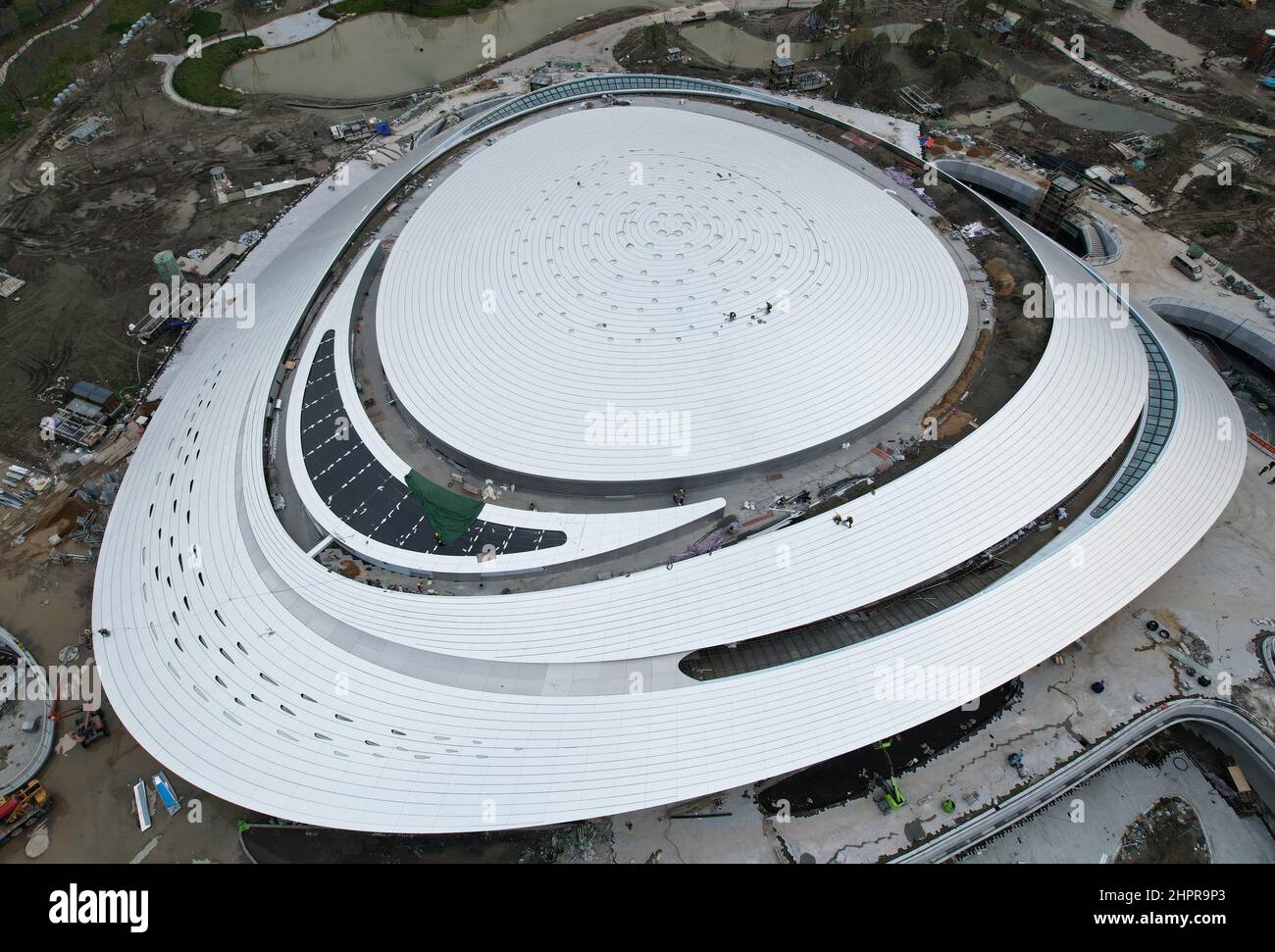 HANGZHOU, CHINA - FEBRUARY 23, 2022 - An aerial view of the upcoming ...