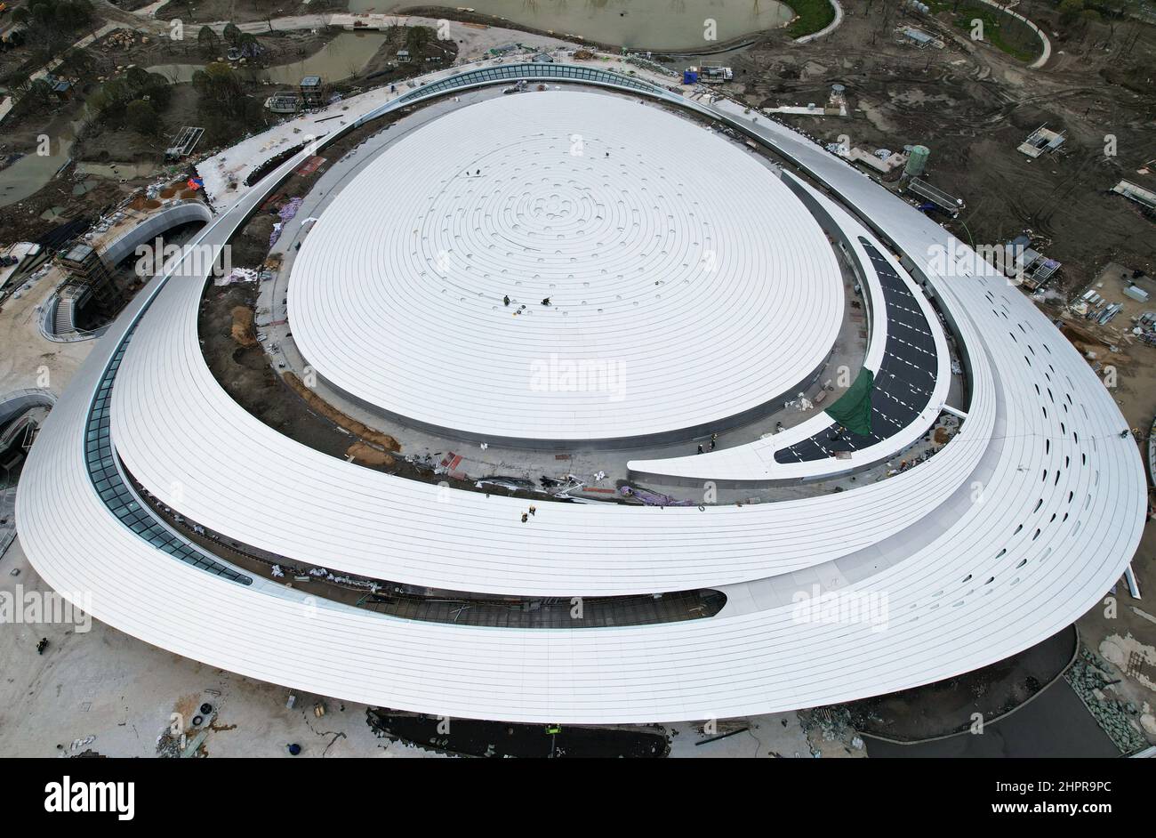HANGZHOU, CHINA - FEBRUARY 23, 2022 - An aerial view of the upcoming ...