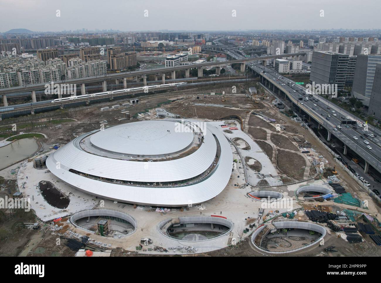 HANGZHOU, CHINA - FEBRUARY 23, 2022 - An aerial view of the upcoming ...