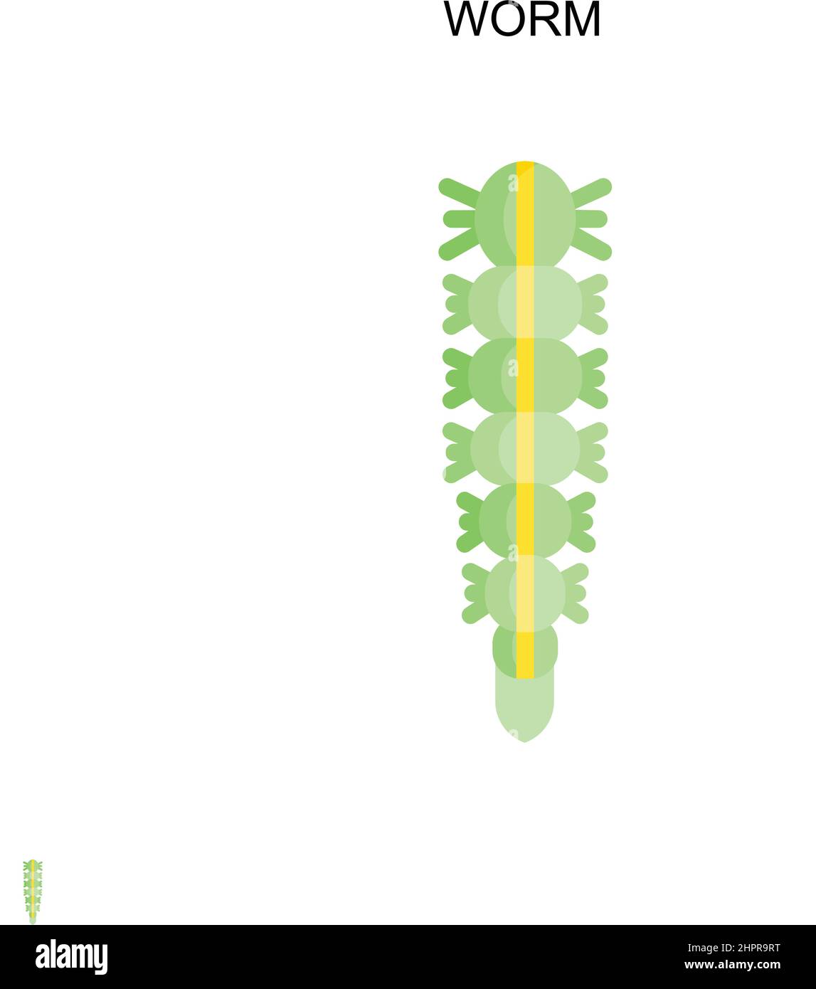 Worm Simple vector icon. Illustration symbol design template for web ...