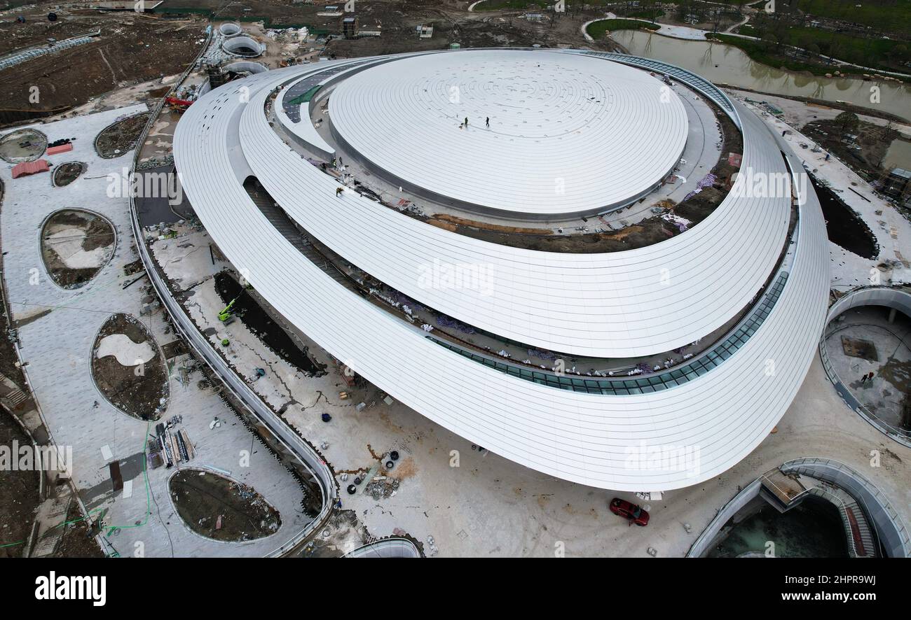 HANGZHOU, CHINA - FEBRUARY 23, 2022 - An aerial view of the upcoming ...
