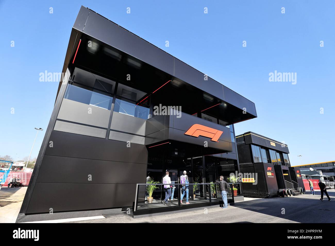 Barcelona, Spain. 23rd Feb, 2022. F1 motorhome in the paddock. Formula ...
