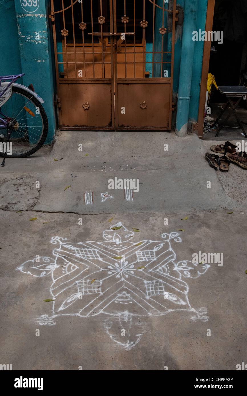 Rangoli is an art originating in the Indian subcontinent, in which ...