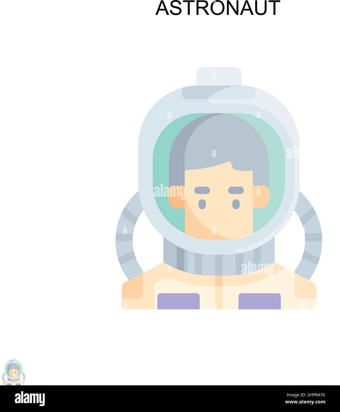 Astronaut Simple vector icon. Illustration symbol design template for ...