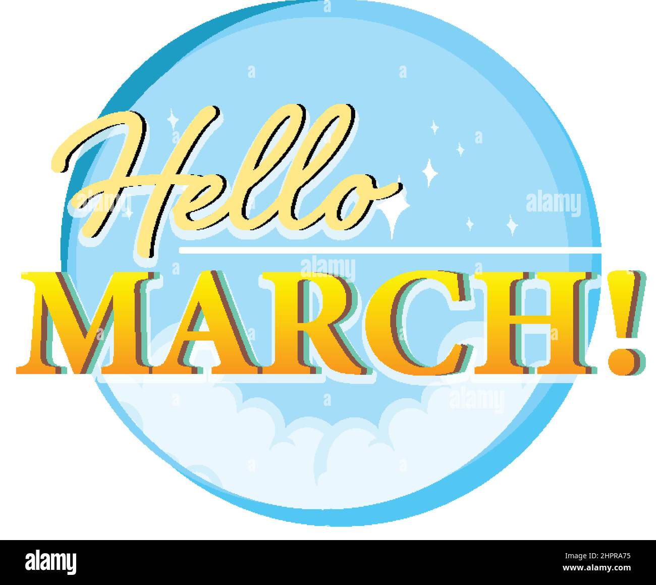 Word design for hello March illustration Stock Vector Image & Art - Alamy
