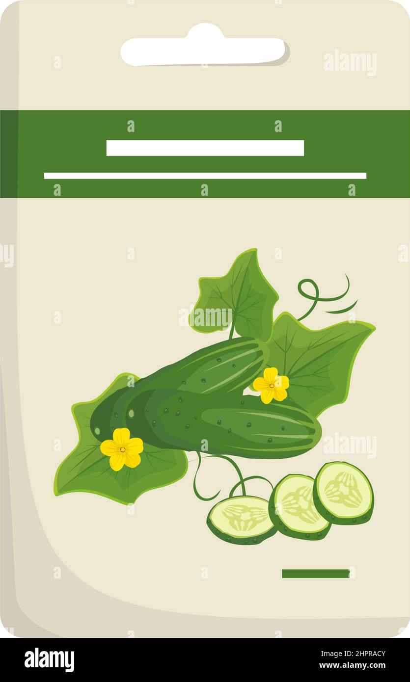 Cucumber harvest in garden Stock Vector Images - Alamy