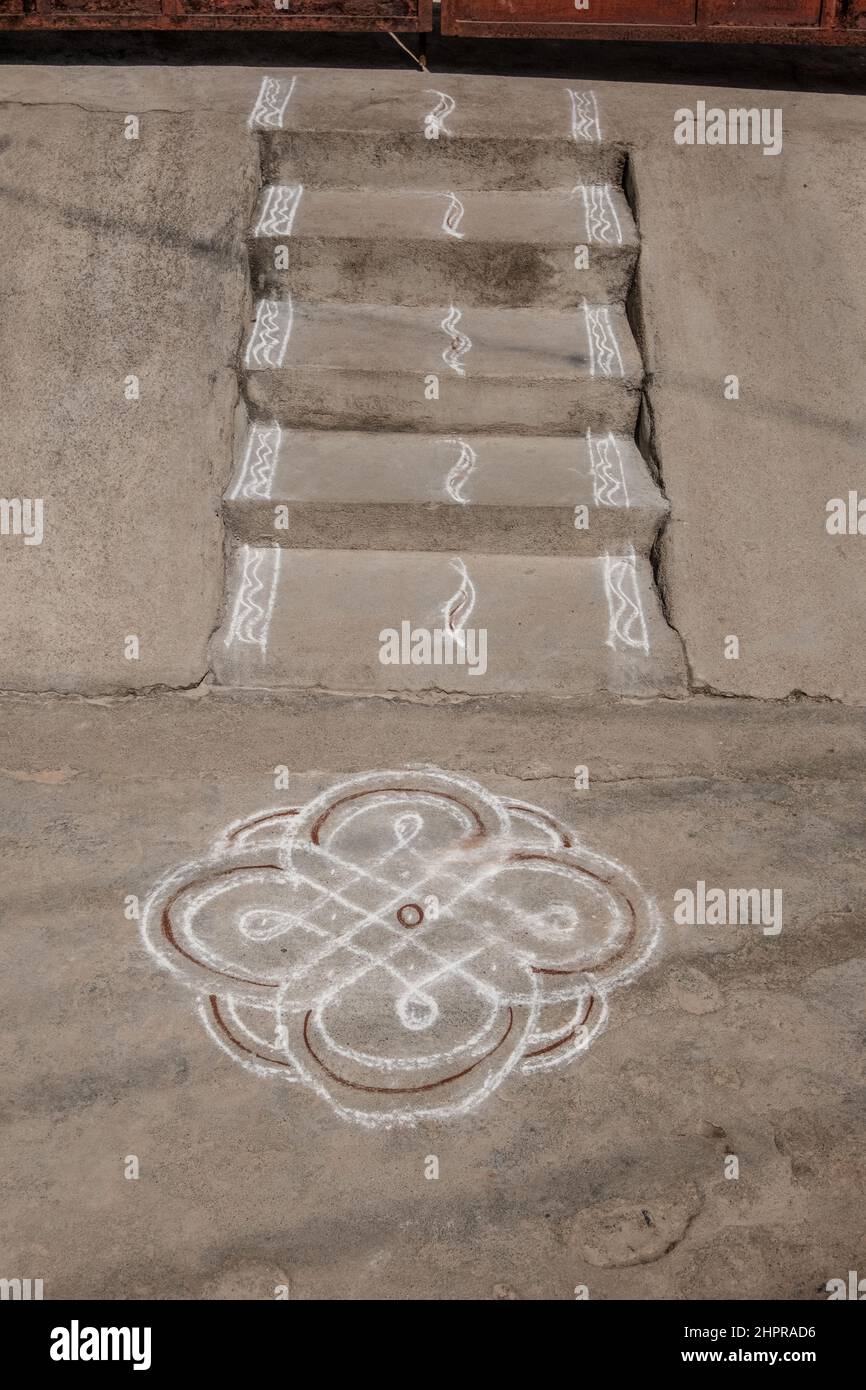 Rangoli is an art originating in the Indian subcontinent, in which ...