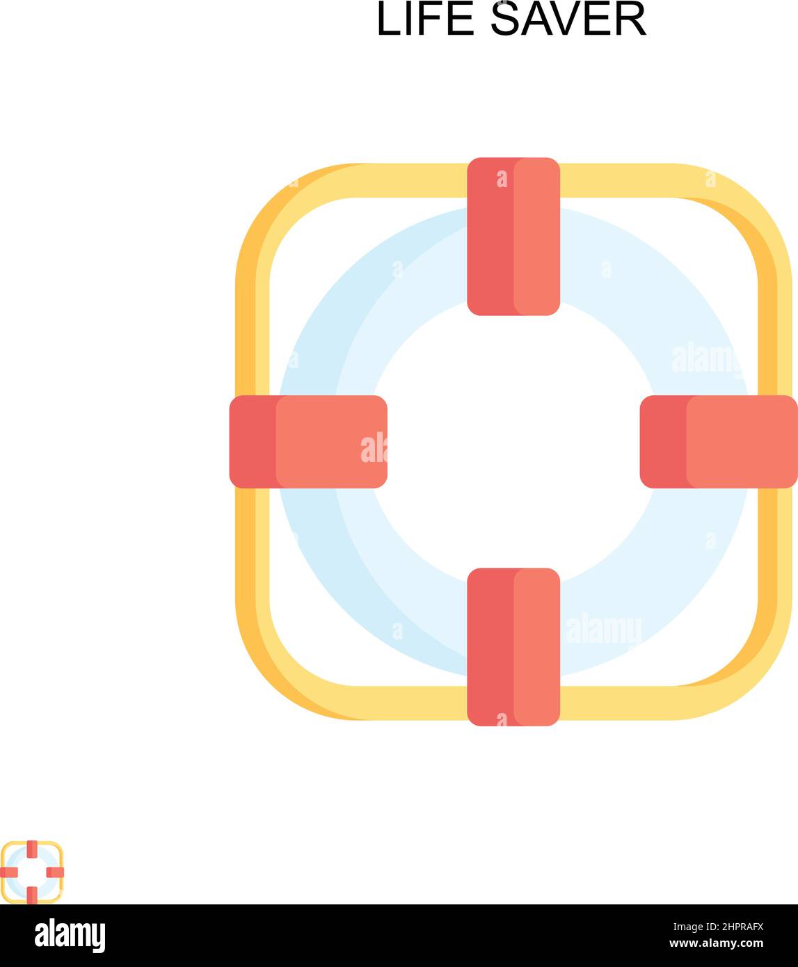 Life saver Simple vector icon. Illustration symbol design template for ...