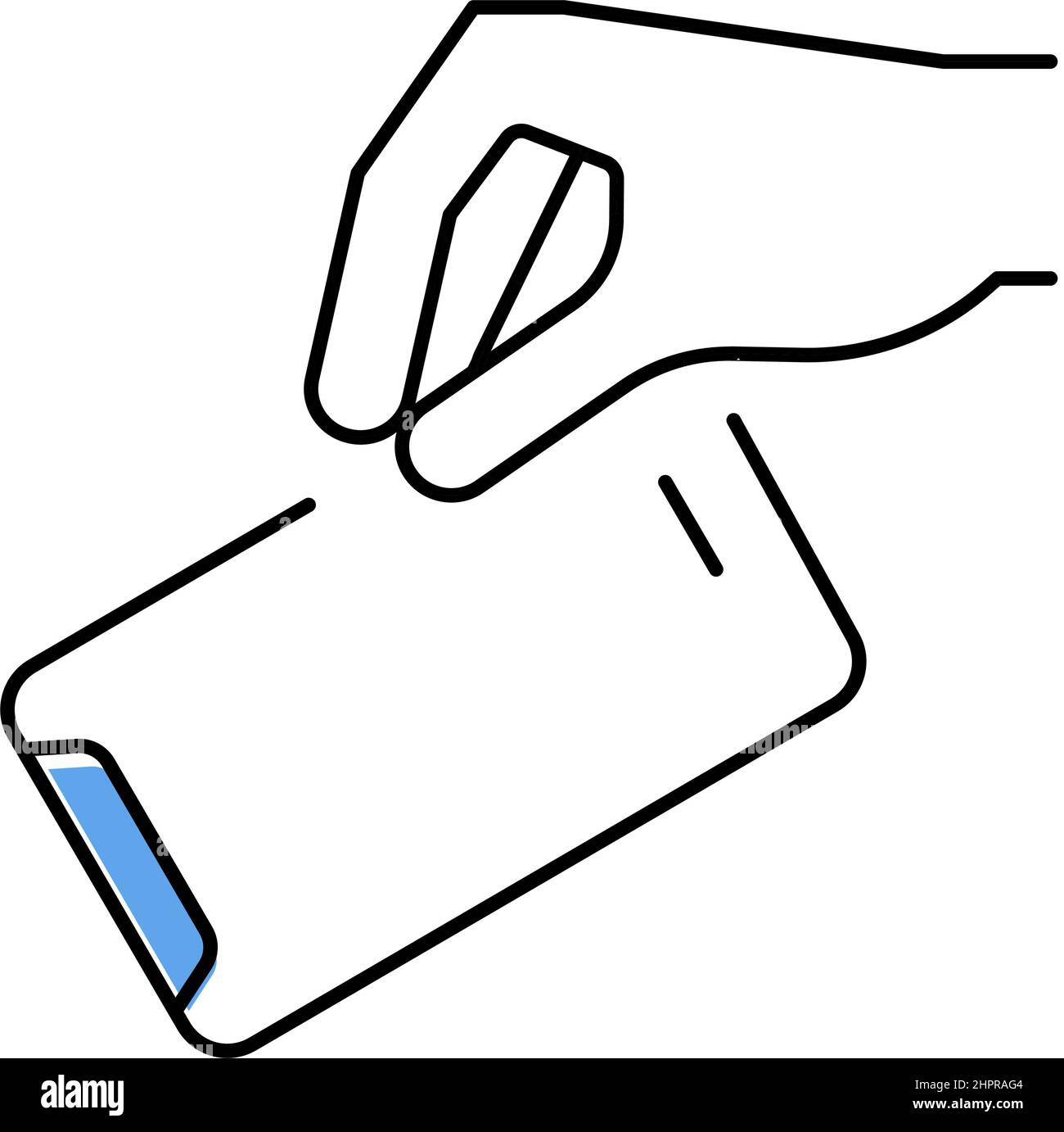 hand throw out mobile phone color icon vector illustration Stock Vector ...