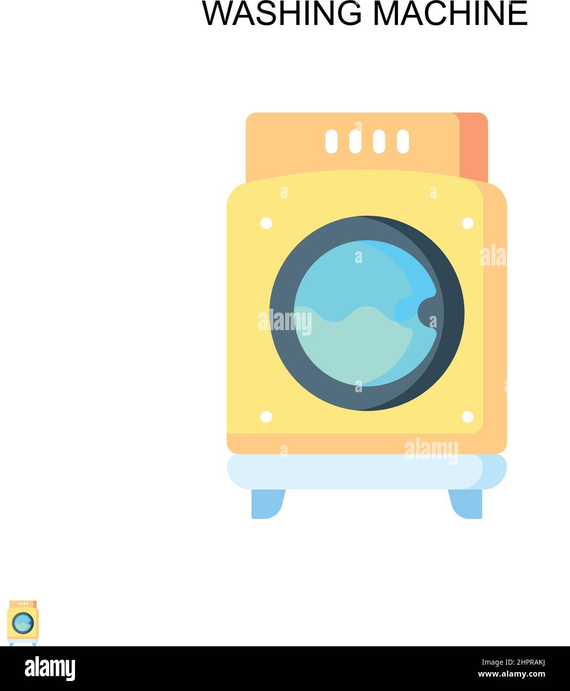 Washing machine Simple vector icon. Illustration symbol design template ...