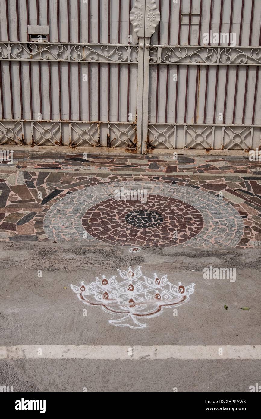 Rangoli is an art originating in the Indian subcontinent, in which ...
