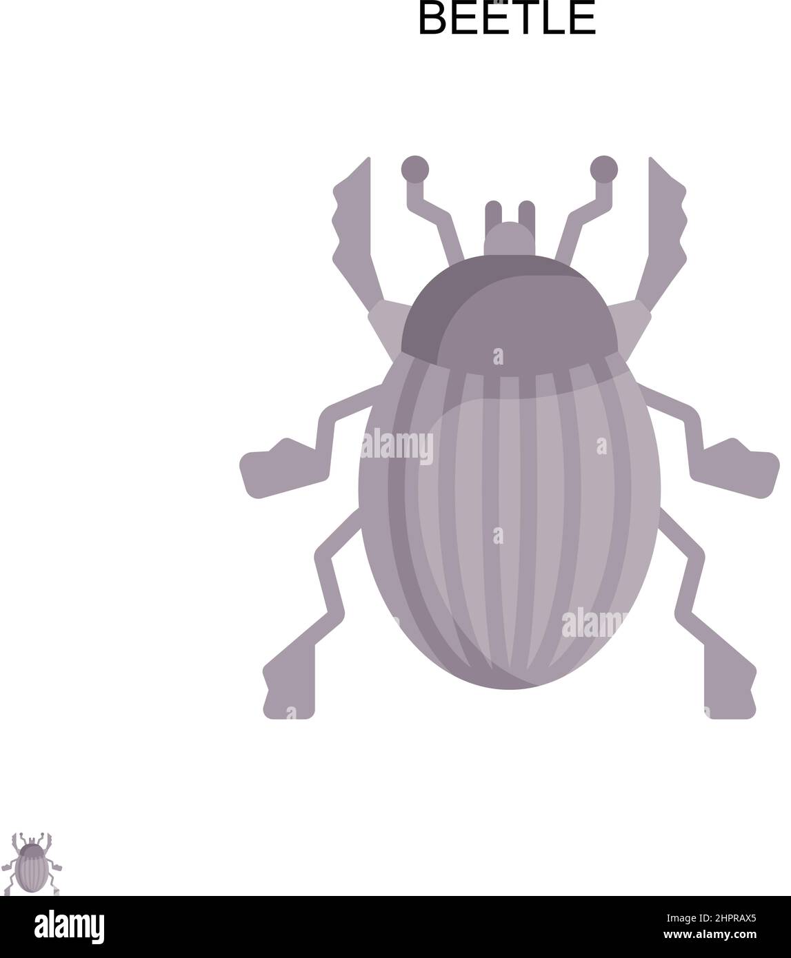 Beetle Simple vector icon. Illustration symbol design template for web ...