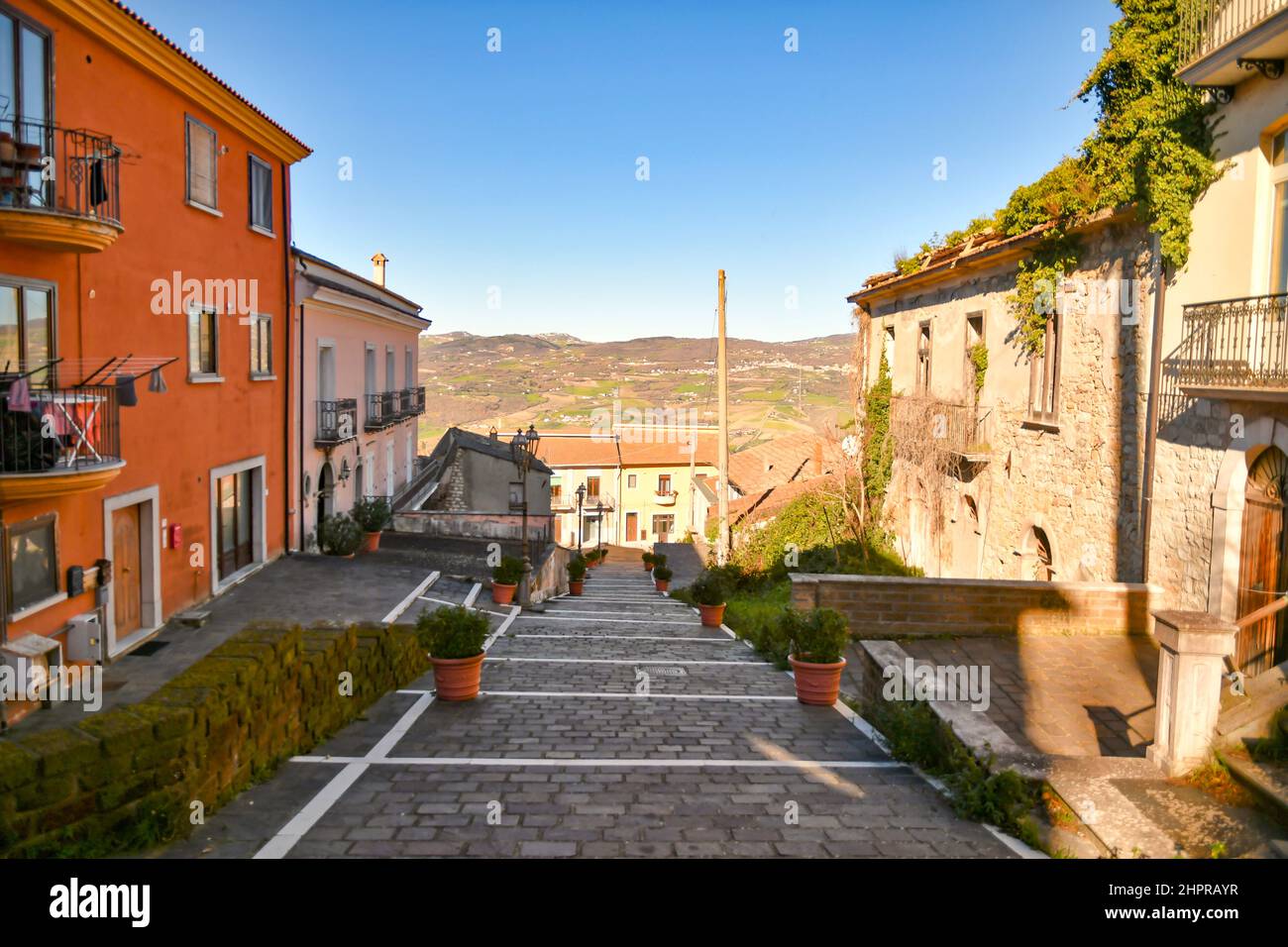 The Italian village of Montecalvo Irpino Stock Photo - Alamy