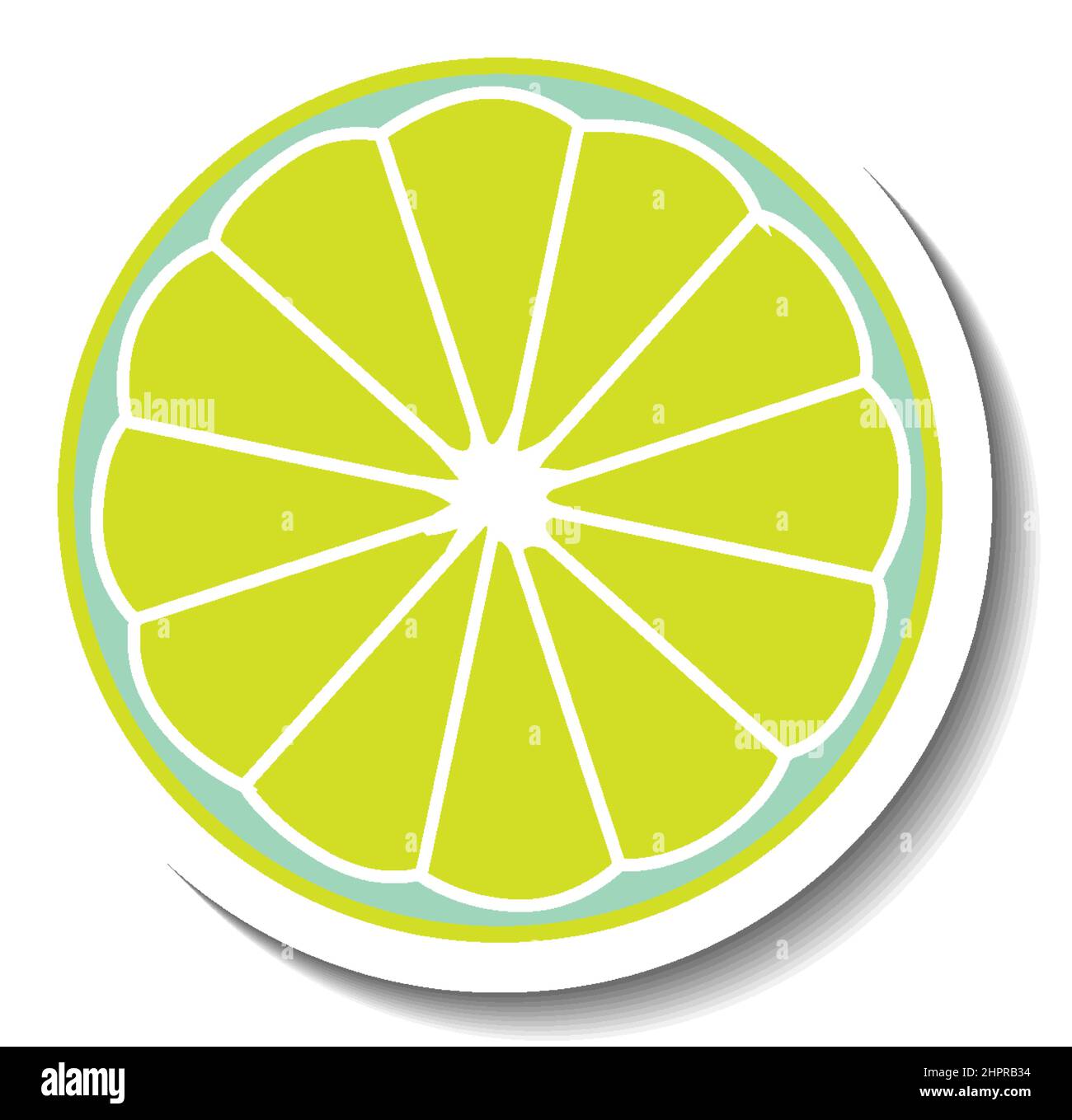 Sliced lime in cartoon hi-res stock photography and images - Alamy