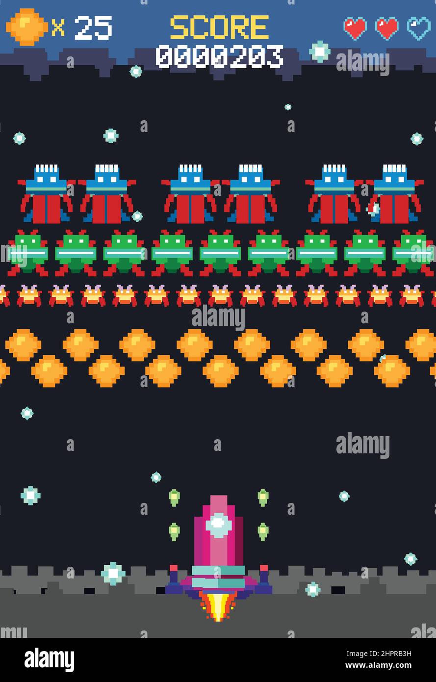 Space game user interface template illustration Stock Vector Image ...