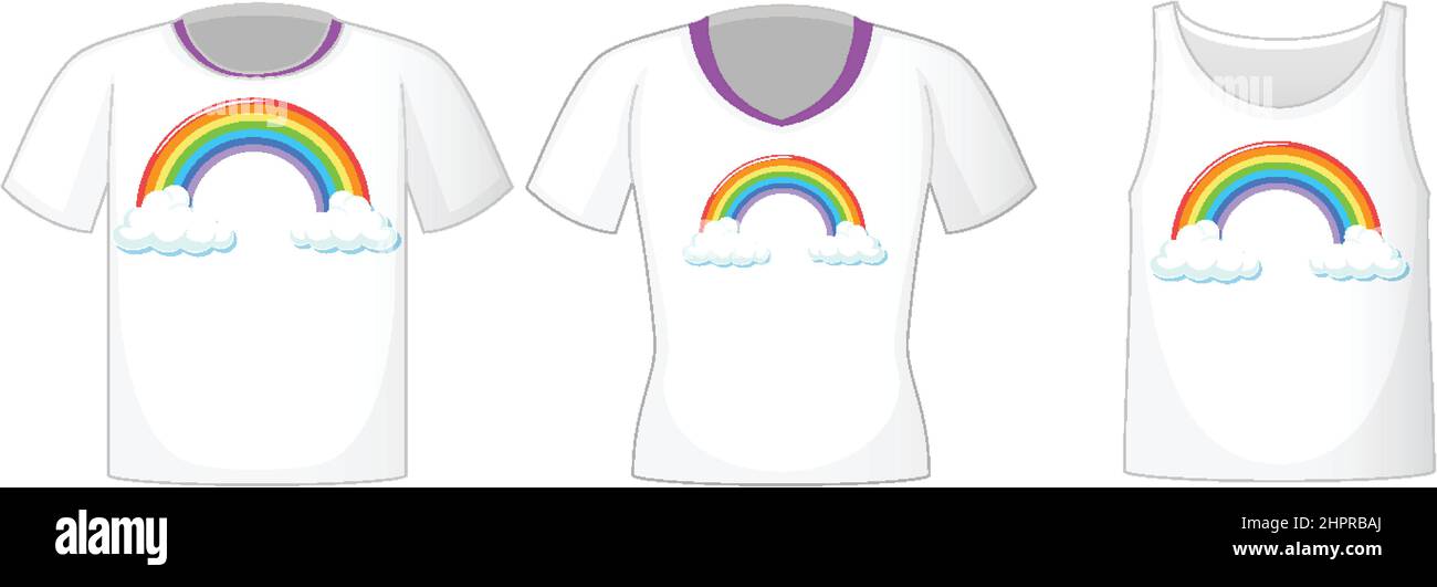 Set of different shirts with same pattern illustration Stock Vector ...